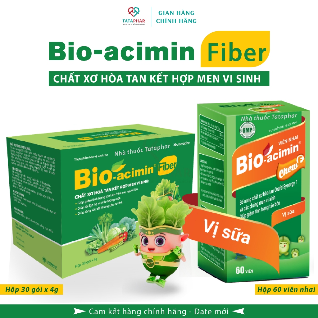 Cốm vi sinh Bio acimin Fiber - Bổ sung chất xơ tự nhiên cải thiện tình ...