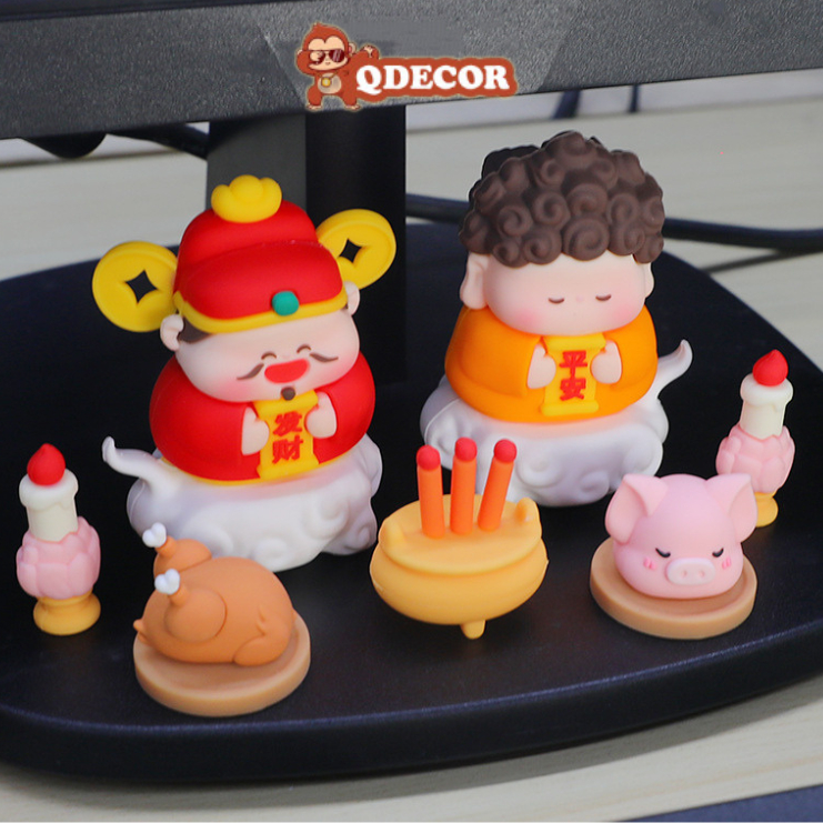 Mô Hình Tượng Thần Tài, Phật Tổ, Đồ Cúng Bàn Thờ Mini Dễ Thương Để Bàn ...