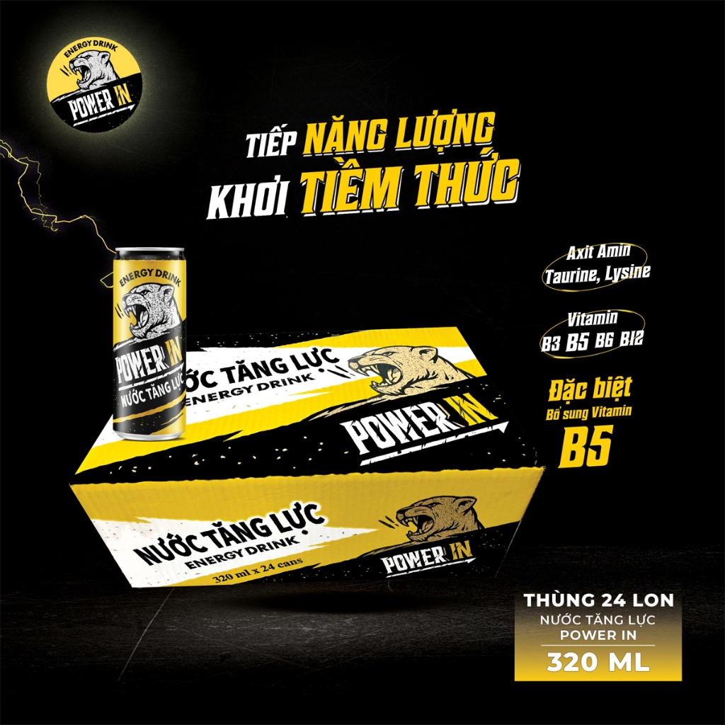 THÙNG 24 LON NƯỚC TĂNG LỰC ENERGY DRINK POWER IN 320ML | Shopee Việt Nam