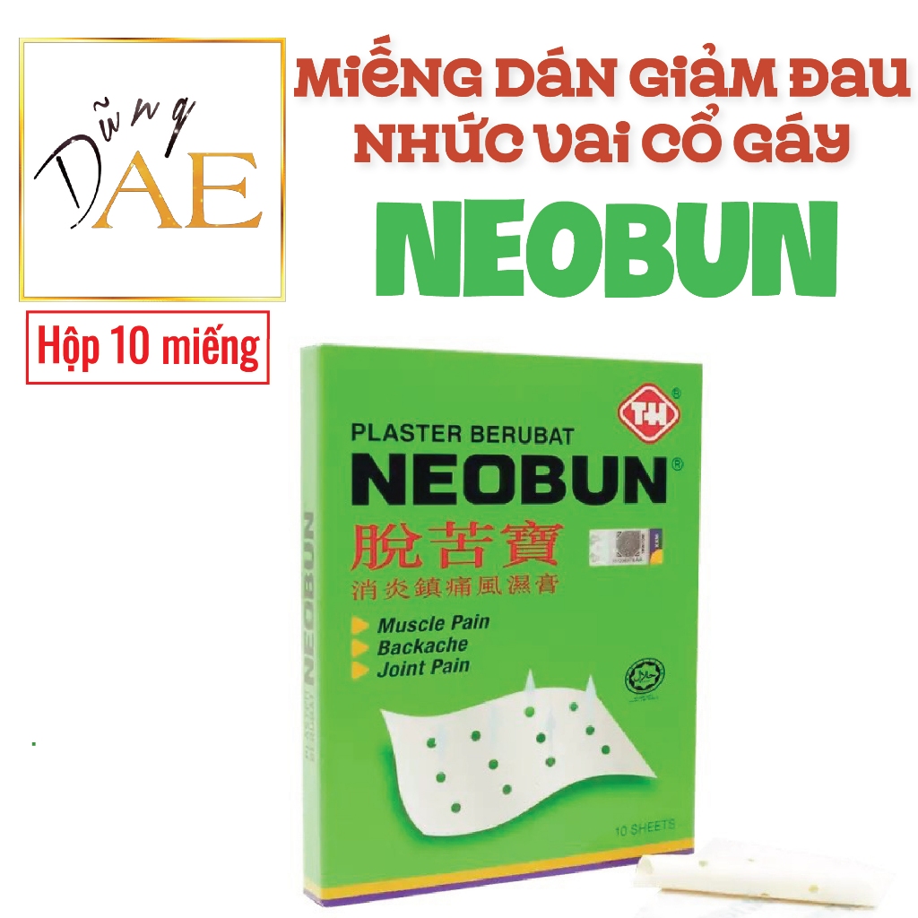 Miếng Dán Giảm Đau Nhức Vai Cổ Gáy Neobun Malaysia - Neobun Plus 10s ...