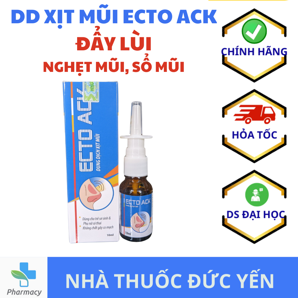 VIÊM MŨI DỊ ỨNG DÙNG NGAY DUNG DỊCH XỊT MŨI ECTO ACK 10ML CHỨA ETOCIN ...