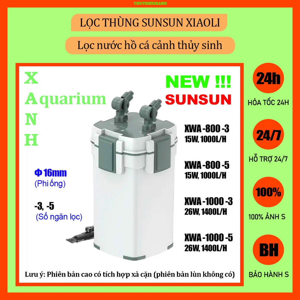 Lọc thùng cho hồ thủy sinh Sunsun Xiaoli XWA | Shopee Việt Nam