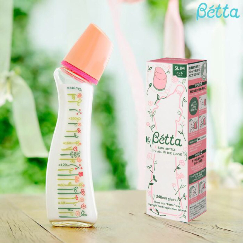 Bình sữa chính hãng Thuỷ Tinh Bétta GF4-240ml (Flower) | Shopee Việt Nam