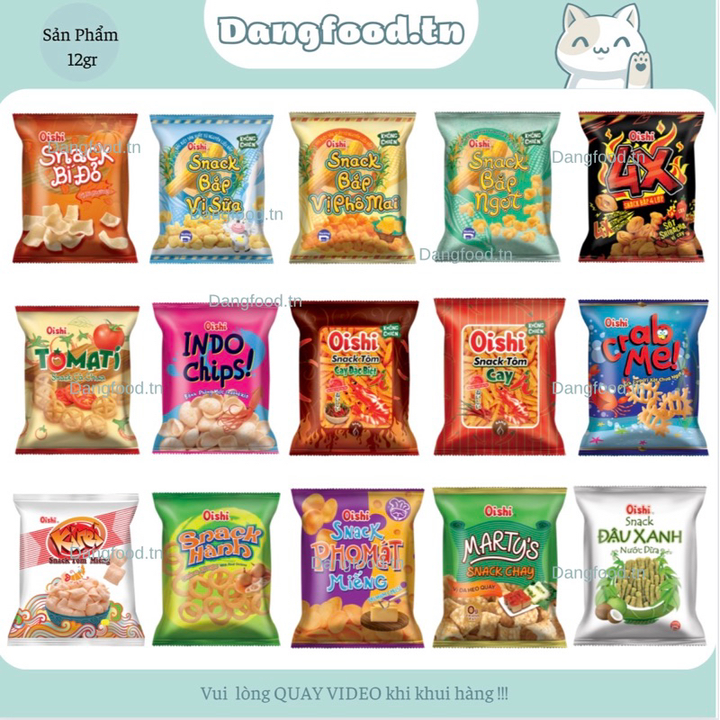 [ Combo 10gói* 12gr ] Snack Oishi 12gr Đủ Các Vị - Có Mix Vị | Shopee ...