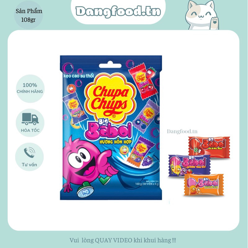 Kẹo Cao Su Big Babol Hương Trái Cây Hỗn Hợp ( Gói 40 Viên ) | Shopee Việt Nam