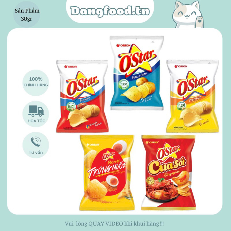 Snack Khoai Tây OStar Orion Đầy Đủ Vị : Tảo - Tự Nhiên - Kim Chi ...