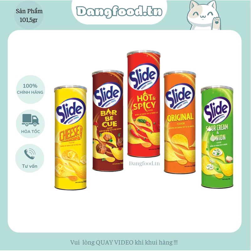 Snack Khoai Tây Lon Slide Potato Đầy đủ Các Hương Vị Bạn Yêu Thích : Vị ...