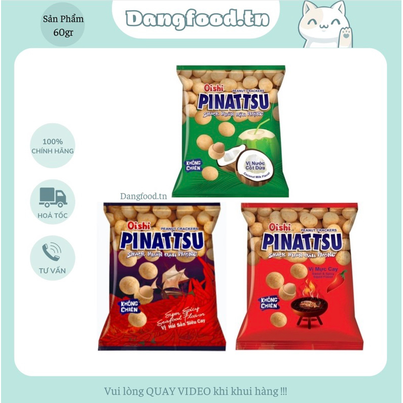 [ Combo 10bịt* Đậu 6gr ] Đậu Phộng Pinattsu Oishi đủ vị 6gr | Shopee ...