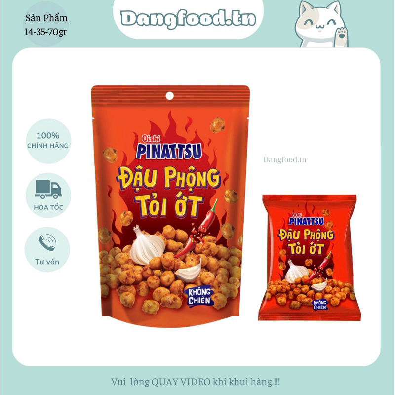 Combo 5 Gói Snack Đậu Phộng Tỏi Ớt Oishi Pinattsu 35gr..... | Shopee ...