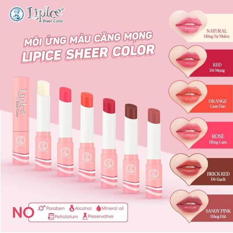 Son Dưỡng Môi Có Màu - Lipice Sheer Color TONE UP Your Lips | Shopee ...
