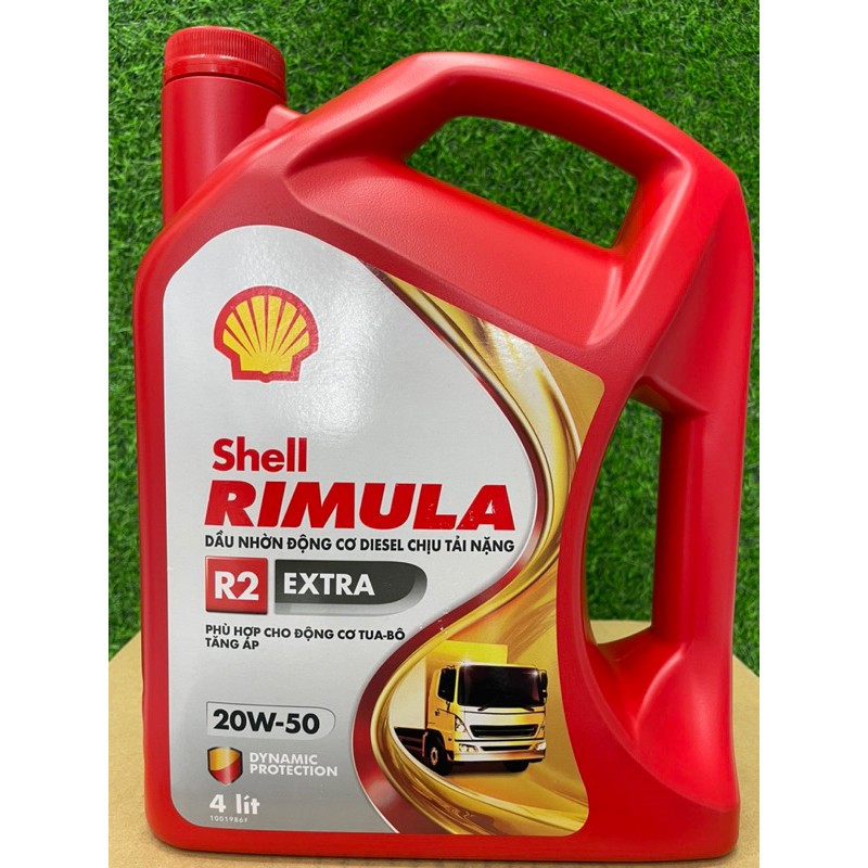 Dầu động cơ Shell Rimula R2 20W50 CAO CẤP 4 lít chuyên dùng cho xe chịu ...