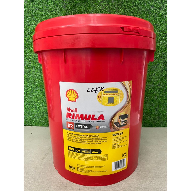 Dầu động cơ Shell Rimula R2 20W50 CAO CẤP 18 lít chuyên dùng cho xe ...