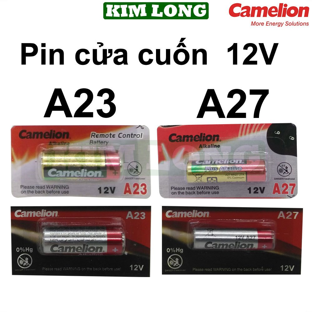 pin A23,A27,pin alkaline 12V,cho điều khiển cửa cuốn,chìa khóa điện, chuông cửa,chuông điện ...