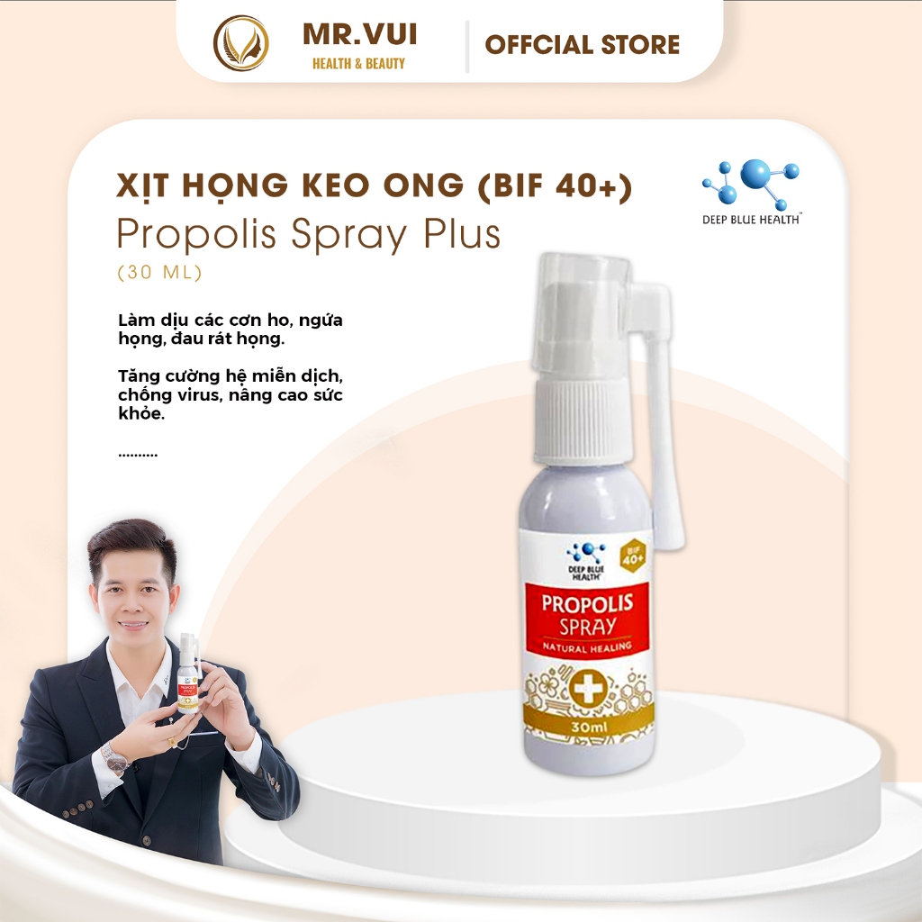 [Hỏa tốc] Xịt họng keo ong giảm ho, rát họng Deep Blue Health Propolis ...