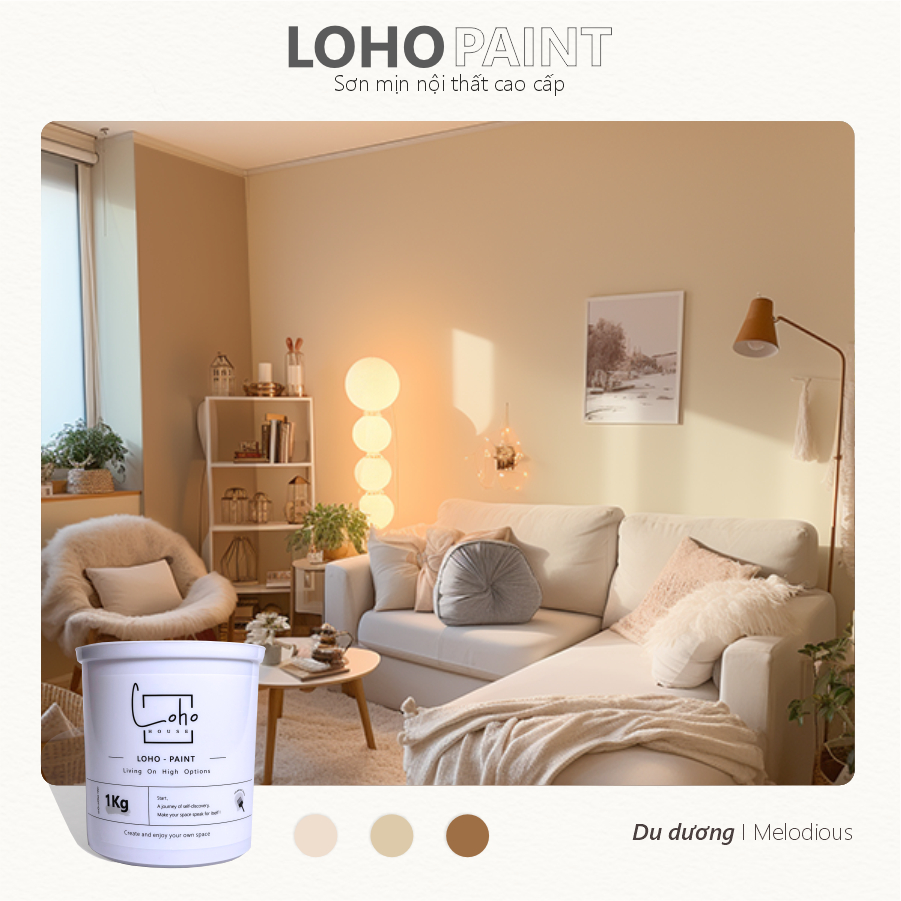 Tone màu be | Chủ đề: Du dương | Sơn tường trong nhà Loho-paint đa tính ...