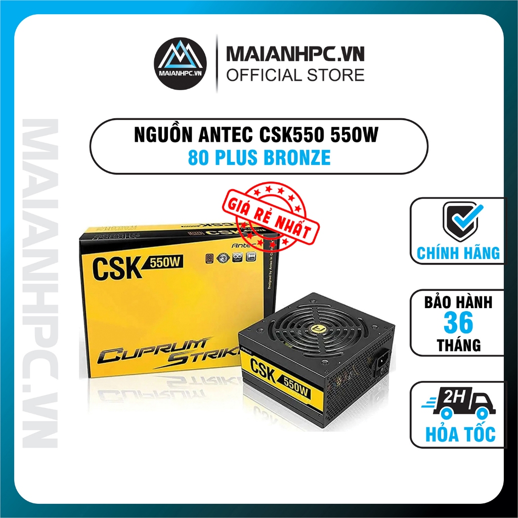 Nguồn máy tính Antec CSK550 550W 80 PLUS BRONZE / Antec Meta V550 hàng ...