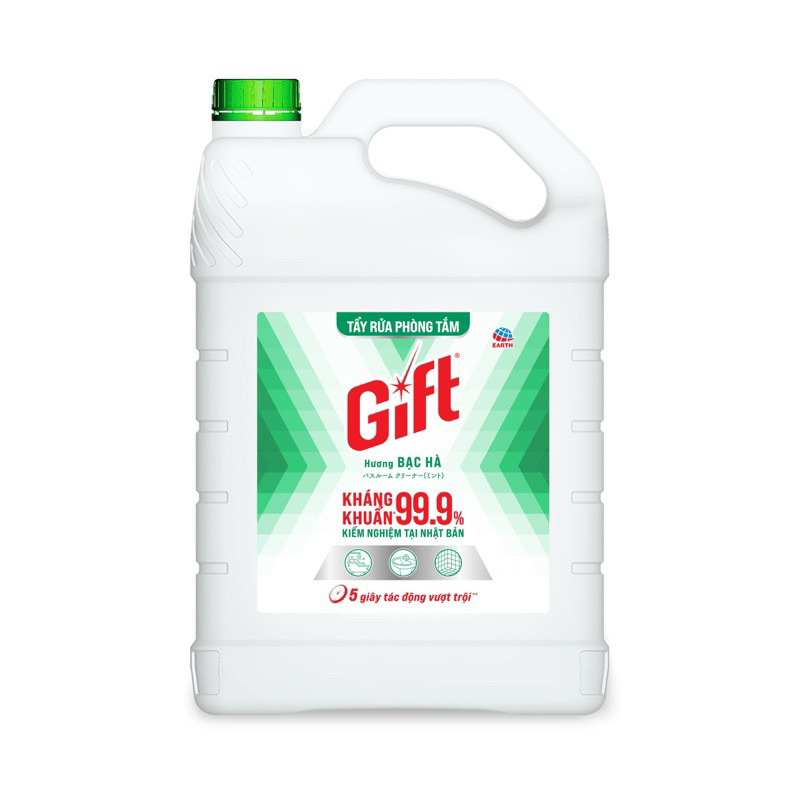 Nước tẩy rửa phòng tắm Gift Bạc Hà can 3,8kg( mẫu mới) | Shopee Việt Nam