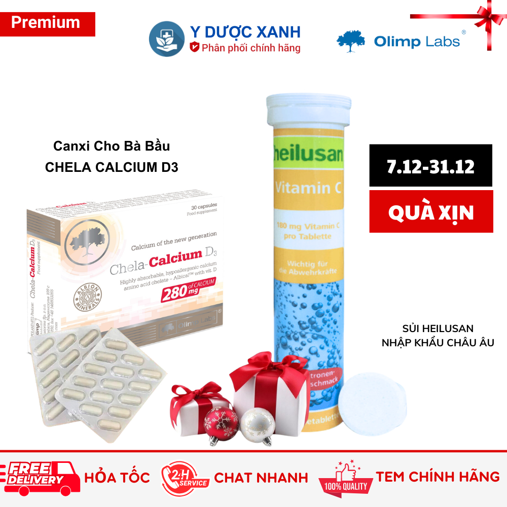 Mua [Chính Hãng] Canxi CHELA CALCIUM D3 30 viên, Bổ sung canxi cho bầu - Y Dược Xanh | Shopee ...