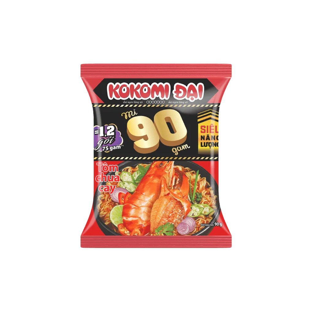 Thùng 30 gói mì Kokomi Đại 90 tôm chua cay 90g | Shopee Việt Nam