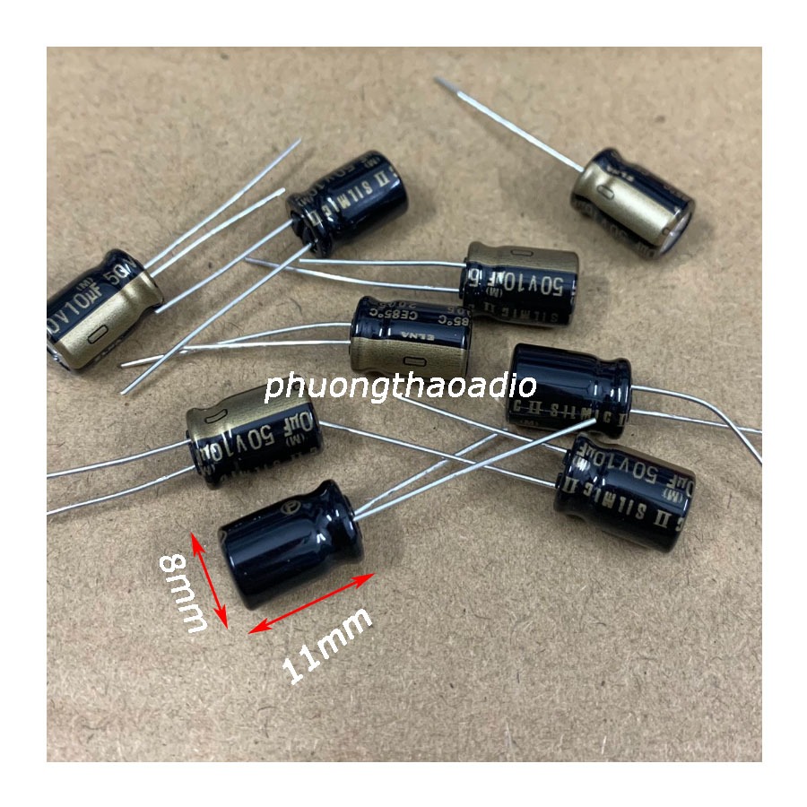 Tụ Elna Silmic II 10uf 50V, tụ phân cực 10uf 50v | Shopee Việt Nam