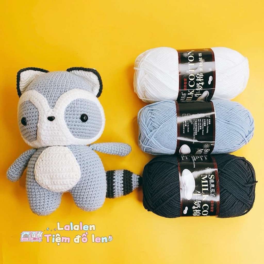 Len Milk Cotton 125g Mác Đen Loại 1 (Mã 51-103) | Shopee Việt Nam