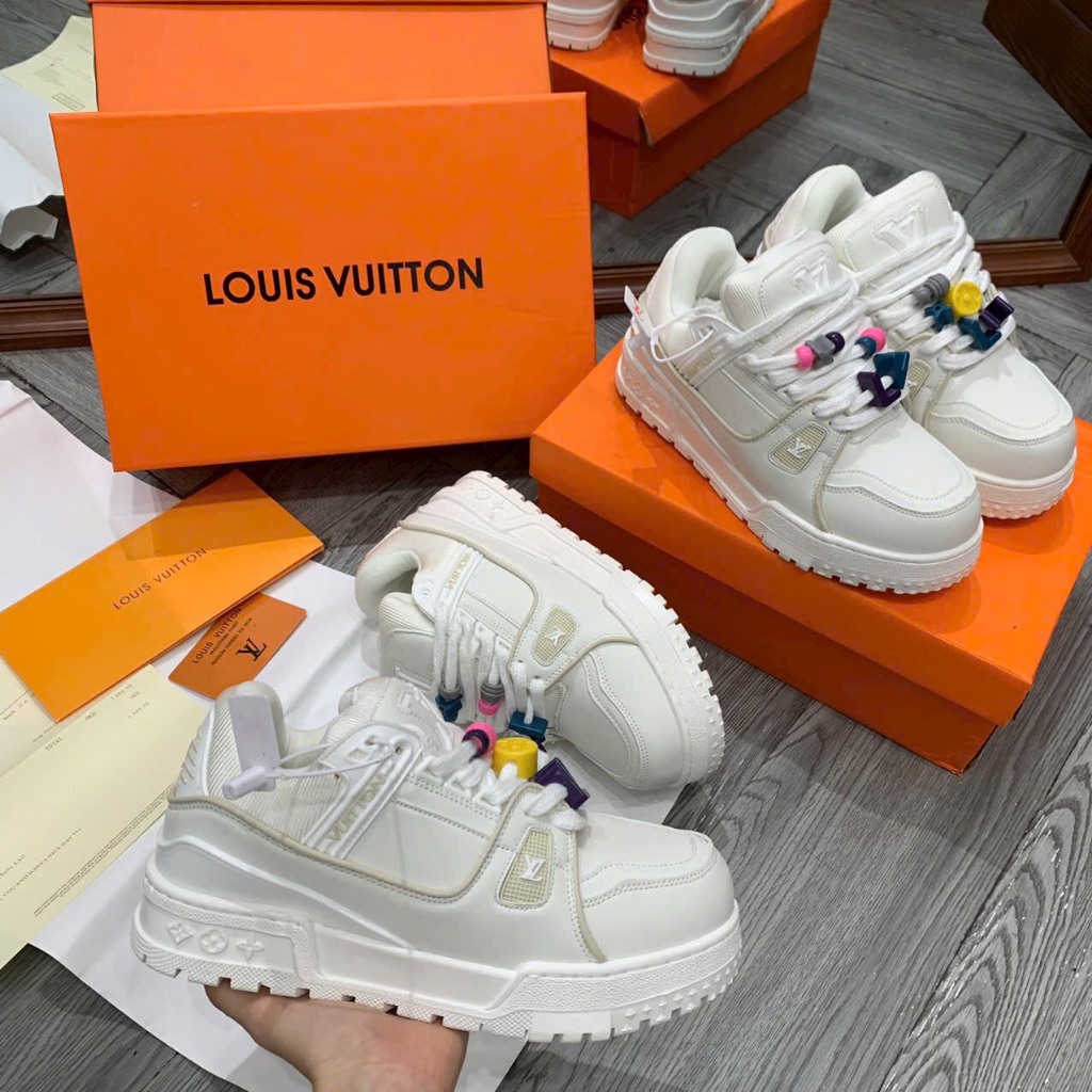 siêu phẩm GIÀY TT LV LO.UIS VUITON TRAIER CHARM ALL WHITE . BLACK ...