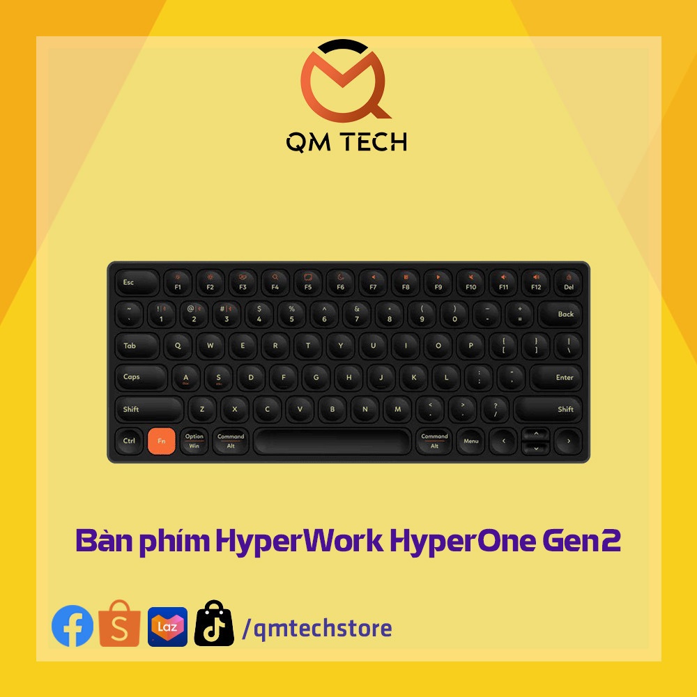 [NEW-BH 12 tháng] Bàn phím không dây HyperWork HyperOne Gen 2 - QMTECH STORE | Shopee Việt Nam