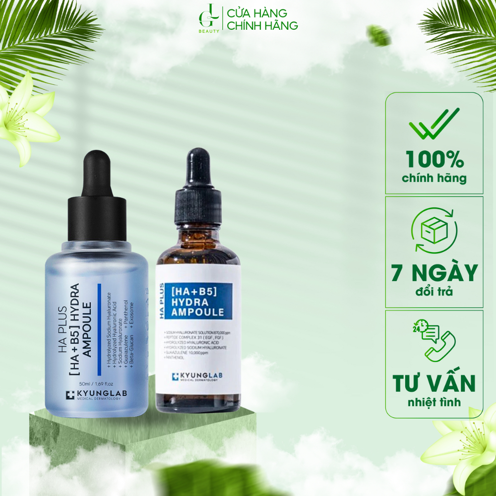 Serum căng bóng da Kyung Lab HA PLUS tinh chất cấp nước [HA+B5] HYDRA AMPOULE 50ml | Shopee Việt Nam