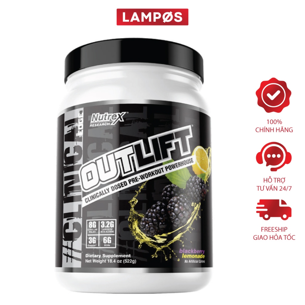 Thực Phẩm Bổ Sung LAMPOS, Nutrex Outlift Pre-Workout (30 Lần Dùng), Bổ ...