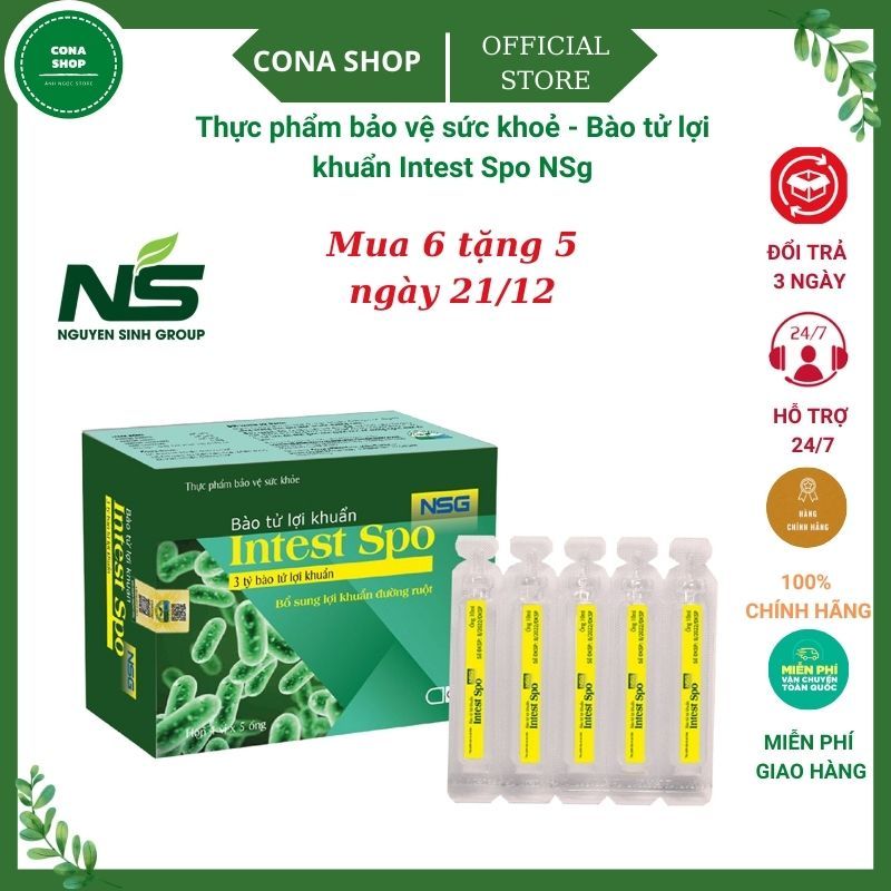 Bào tử lợi khuẩn Intest Spo NSG ( hộp 20 ống) - Thực phẩm bảo vệ sức ...