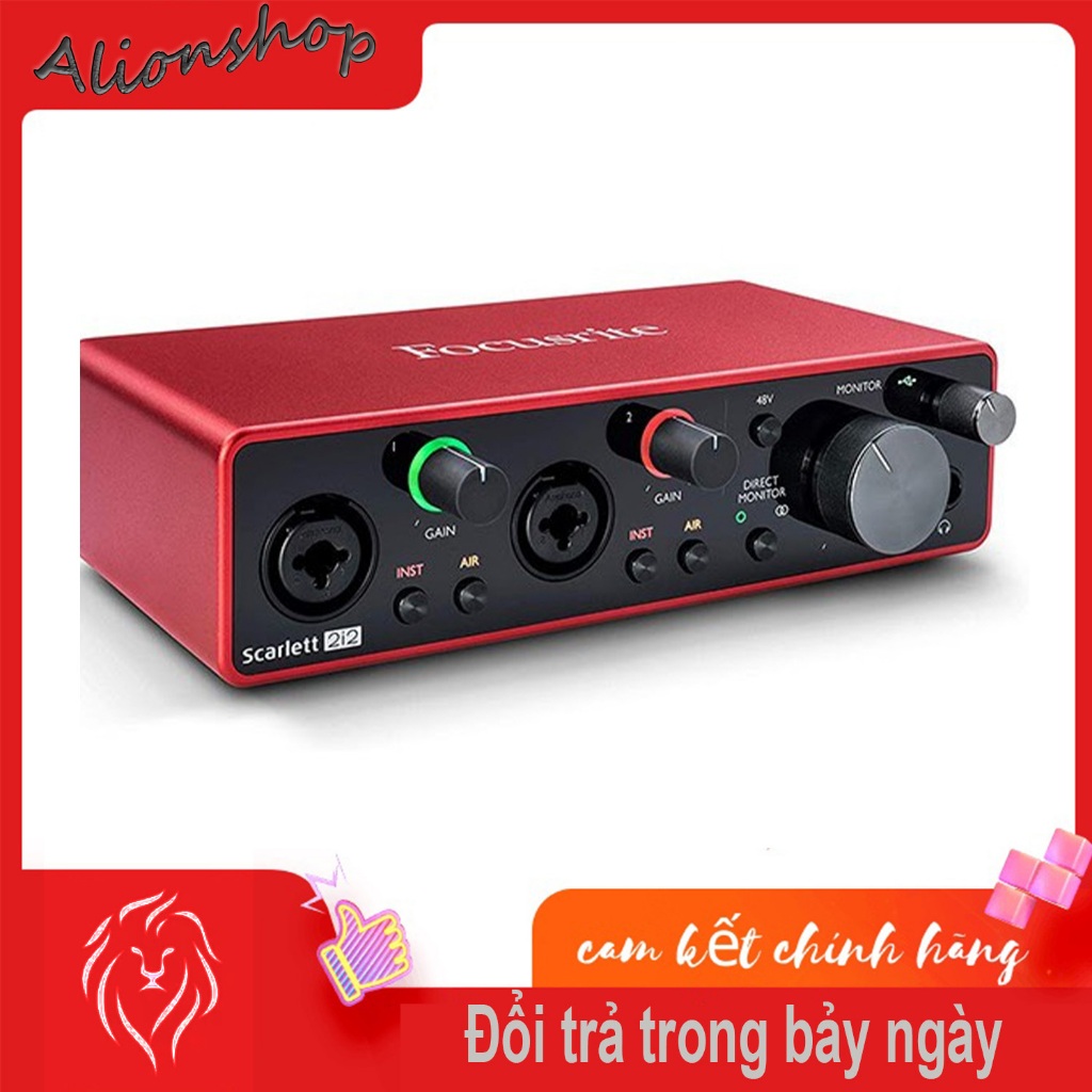 [Tặng giắc chuyển tai nghe] Sound card thu âm Focusrite Scarlett 2i2 ...