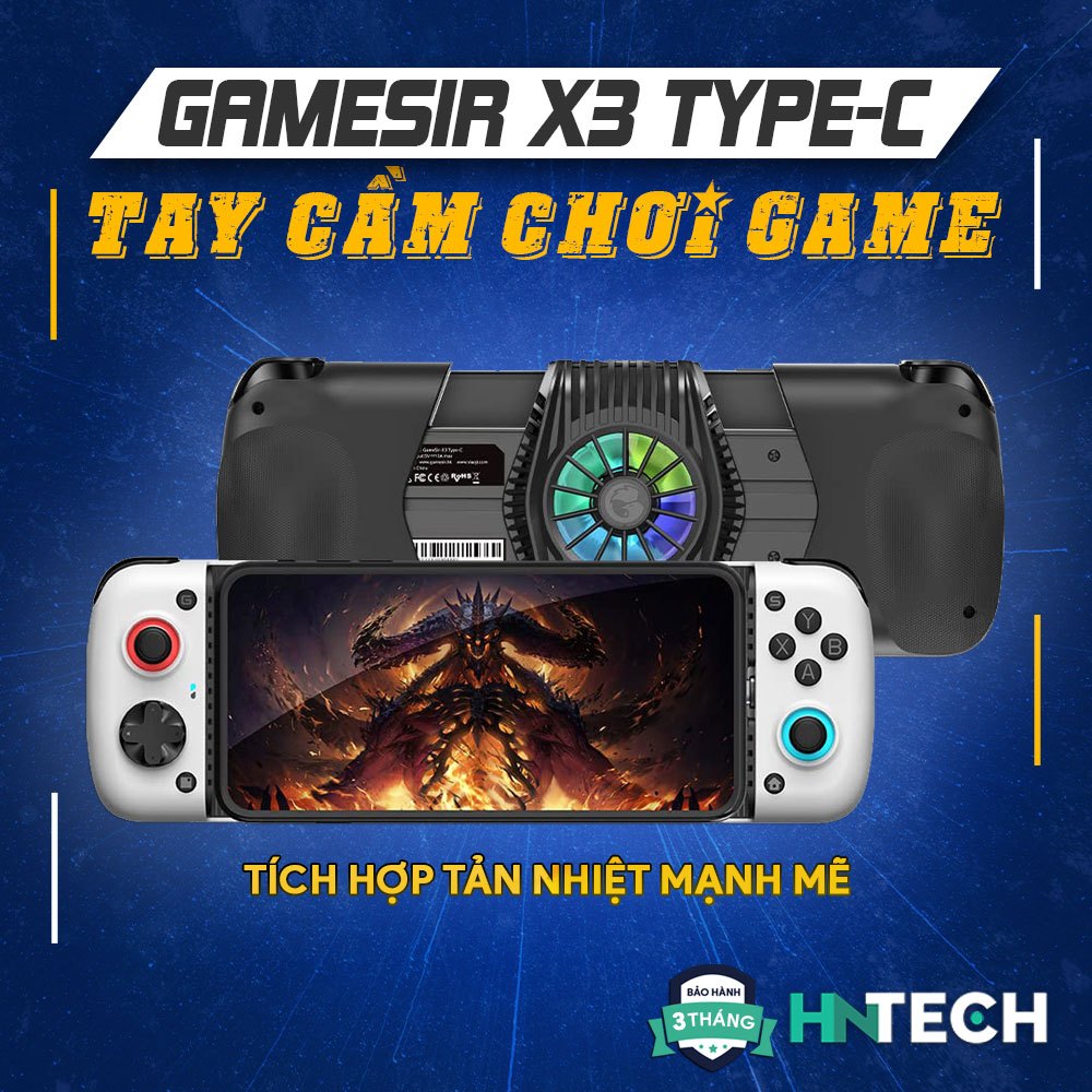 Tay cầm Gamesir X3 Type C - Tay cầm chơi game cho điện thoại, tích hợp bộ tản nhiệt Peltier mạnh ...