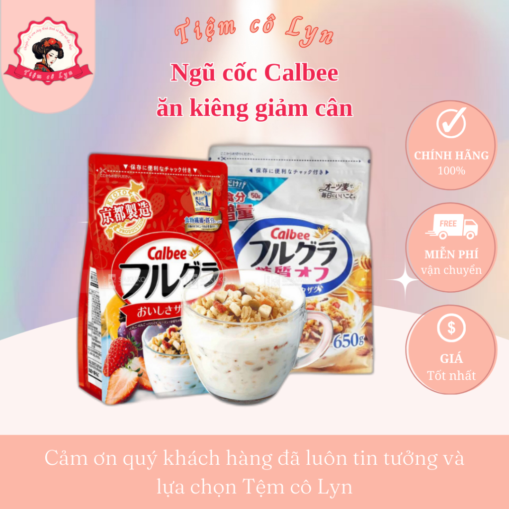 [CHÍNH HÃNG] - Ngũ cốc Calbee ăn kiêng giảm cân Nhật Bản date 5/2025 mới nhất | Shopee Việt Nam