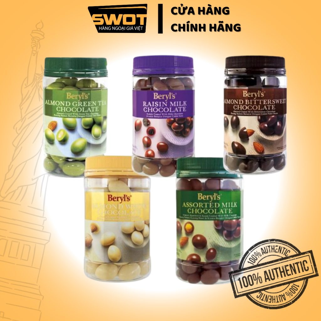 Socola Beryl's 450g nhiều vị, Chocolate nhập khẩu cao cấp, thơm ngon ...
