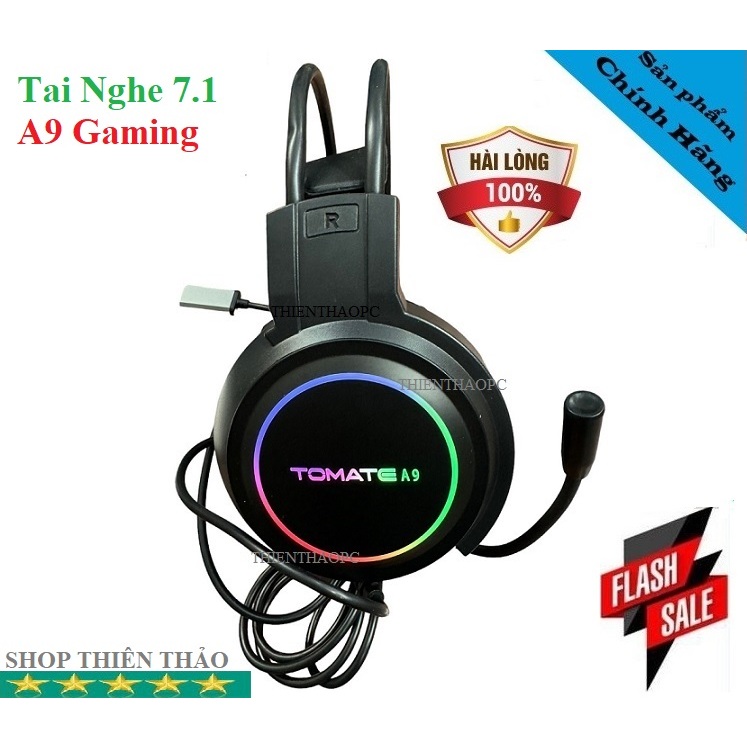 Tai Nghe 7.1 Tomate A9 Gaming Đèn Led RGB Dùng Chơi Game ,Học Online ...