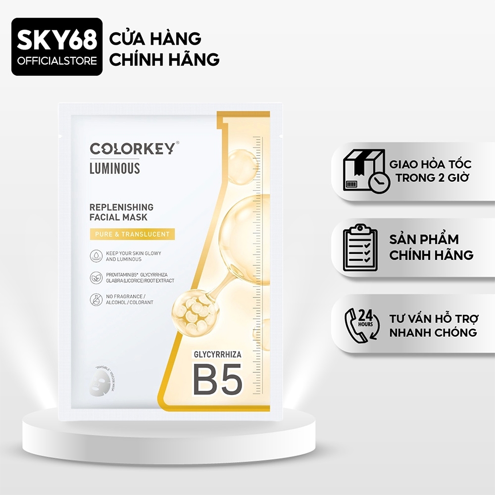 Mặt Nạ Dưỡng Ẩm Dịu Da Colorkey Luminous Replenishing Facial Mask 25ml ...