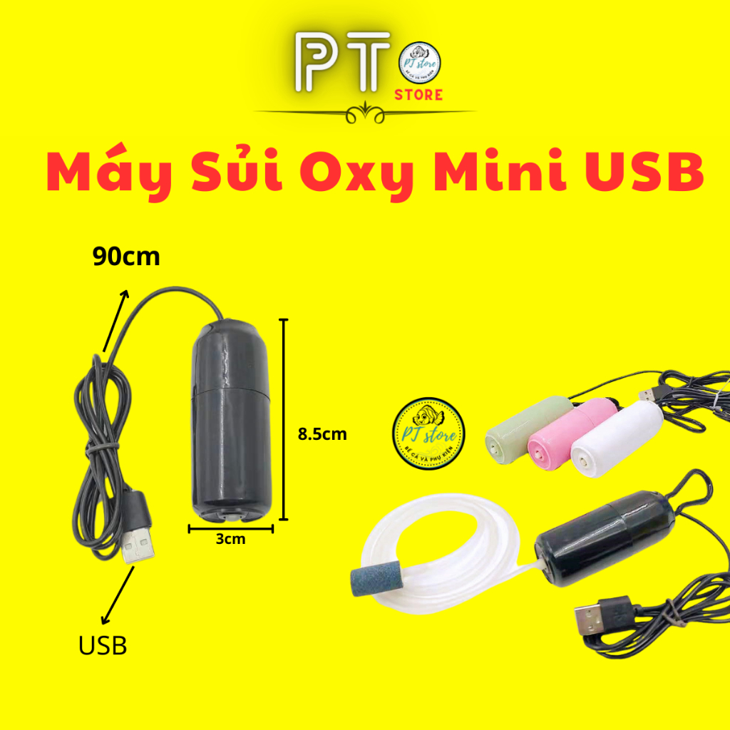 Máy Sủi Oxy Mini Kết Nối USB - Sục Khí Oxi Cho Bể Cá Cảnh Siêu Êm Và ...