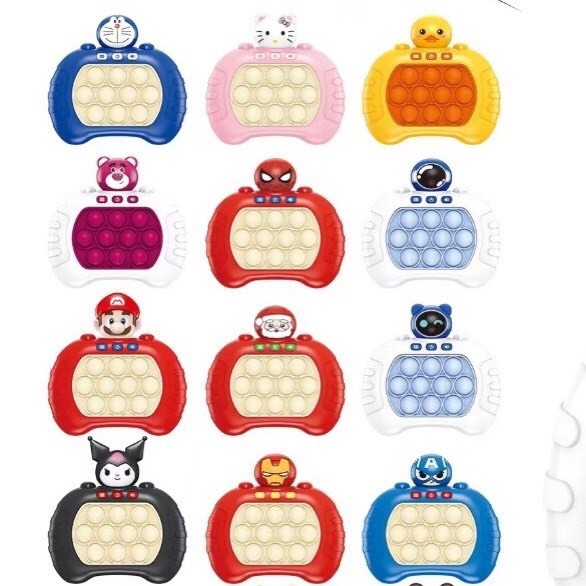 Máy chơi điện tử giải trí Pop it popit (TẶNG PIN) Người nhện iron man ...