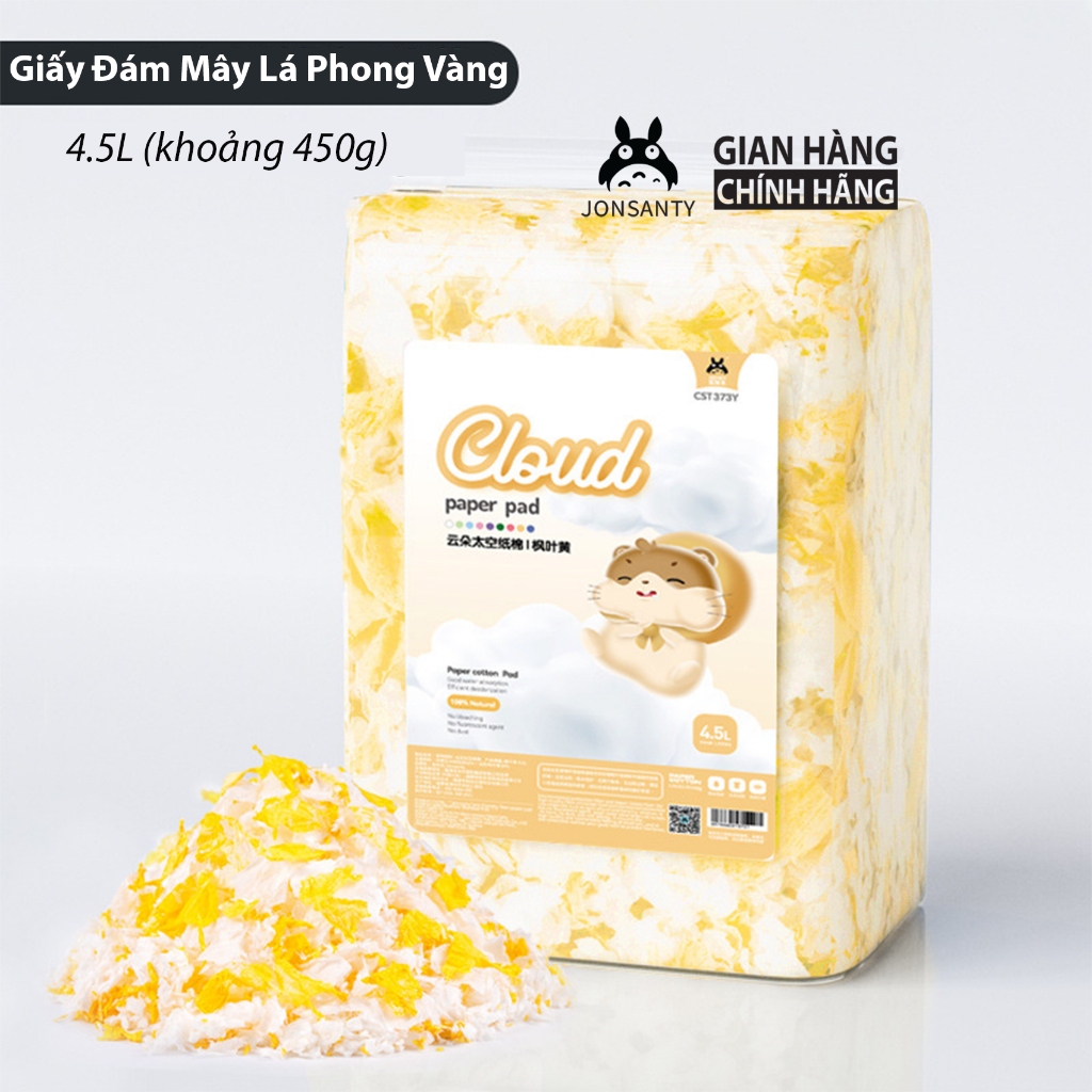 Giấy lót chuồng hamster bọ ú thú cưng nhỏ nguyên liệu hữu cơ chính hãng JONSANTY gói lớn 450gram ...