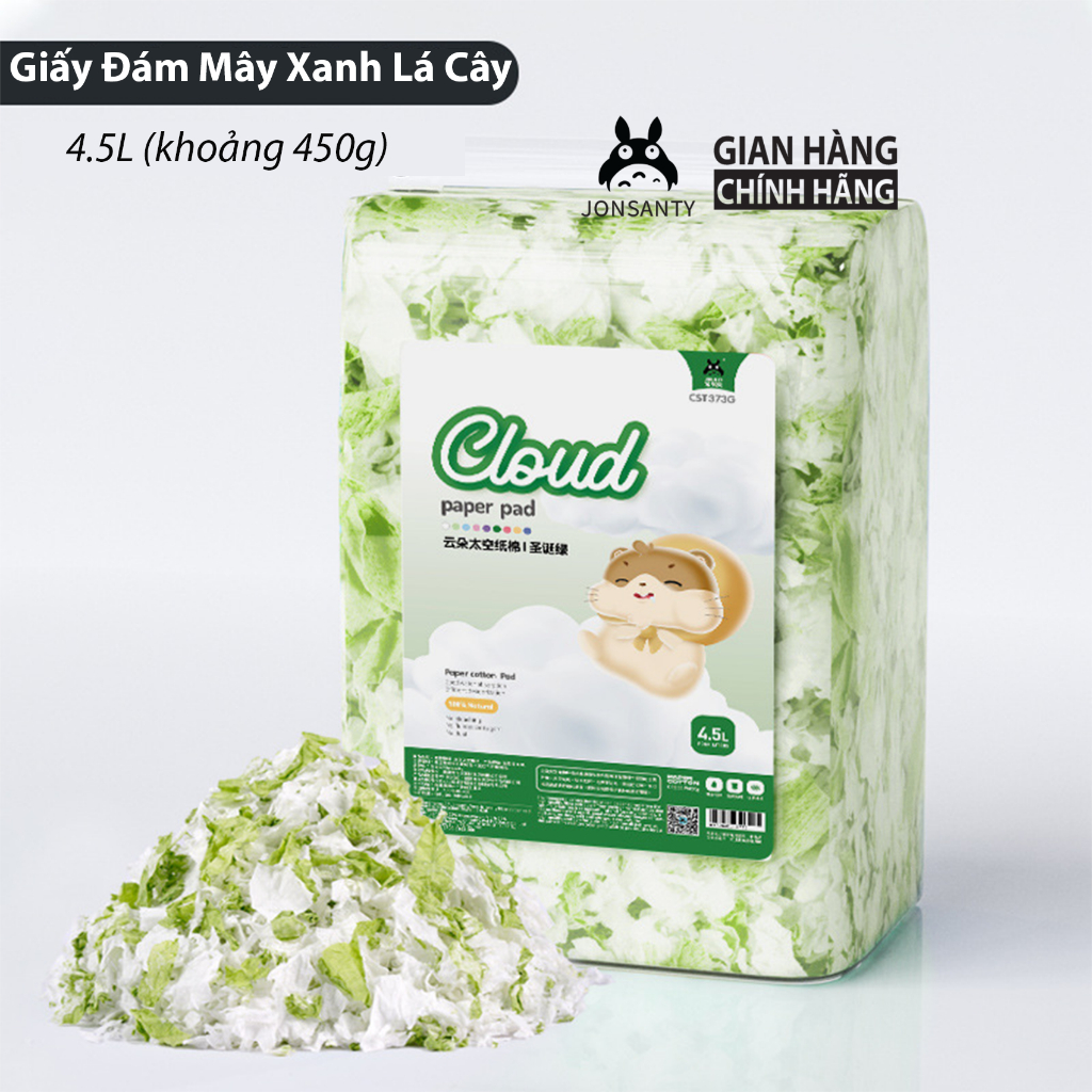 Giấy lót chuồng hamster bọ ú thú cưng nhỏ nguyên liệu hữu cơ chính hãng JONSANTY gói lớn 450gram ...