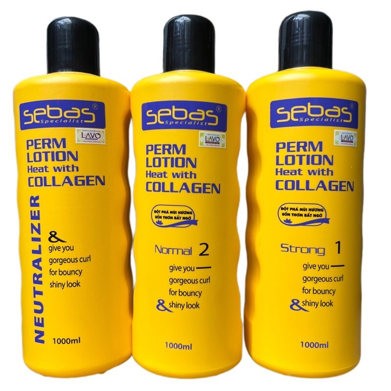 Kem uốn nóng SEBAS Perm Lotion Heat with Collagen (DÀNH CHO TÓC THƯỜNG ...