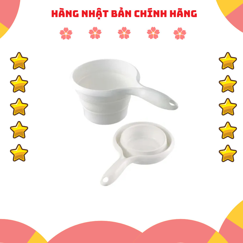 Gáo múc nước gấp gọn cao cấp ISETO 1.2L màu trắng Nội địa Nhật Bản | Shopee Việt Nam