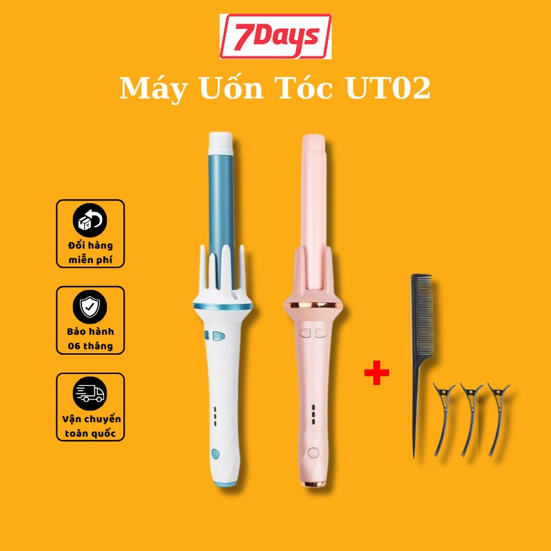 Máy Uốn Tóc Xoăn Tự Động 7DaysSmile Automatic Curling Iron Trục 28mm 3 Mức Nhiệt Cao Cấp UT05 ...