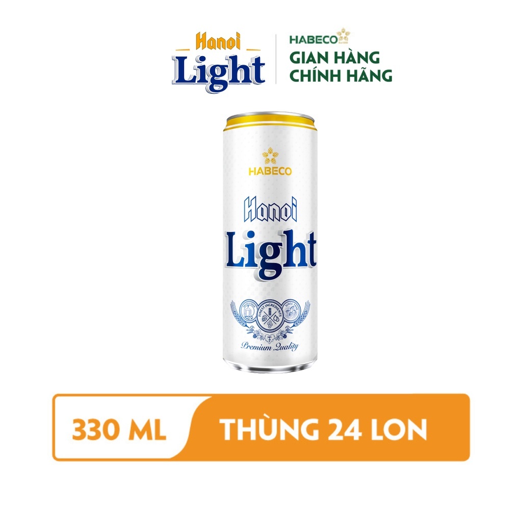 [GIFT] Combo 2 lon Bia Hanoi LIGHT - HABECO (330ml/lon) | Shopee Việt Nam
