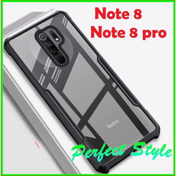 Ốp lưng chống sốc lưng trong suốt cho Xiaomi Redmi Note 8 - Note8 , Note 8 pro viền đen | Shopee ...