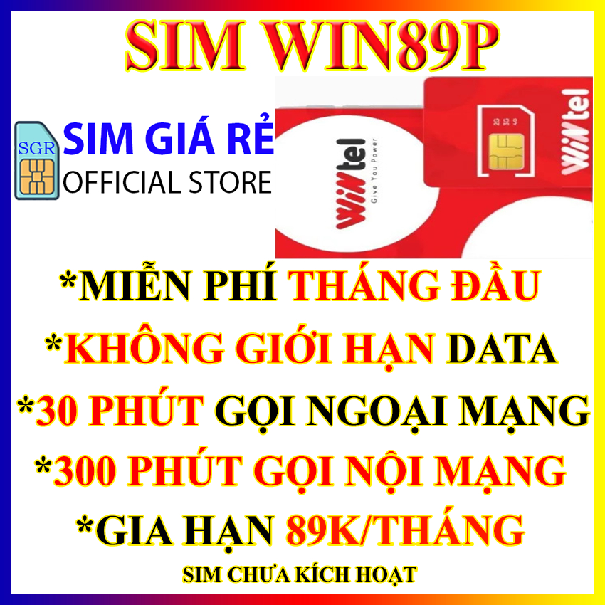 Sim 4G Wintel WIN60, WIN89, WIN89P, WIN69P không giới hạn dung lượng ...