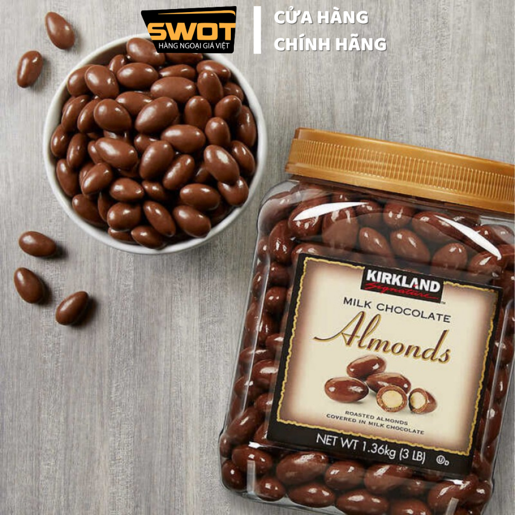 Socola sữa hạnh nhân Kirkland Milk Chocolate Almonds Mỹ, nhân hạt giòn ...