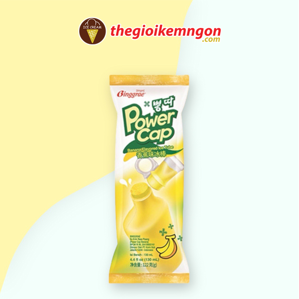 Kem ống chuối Hàn Quốc Binggrae Powercap Banana Flavored Ice Tube ...