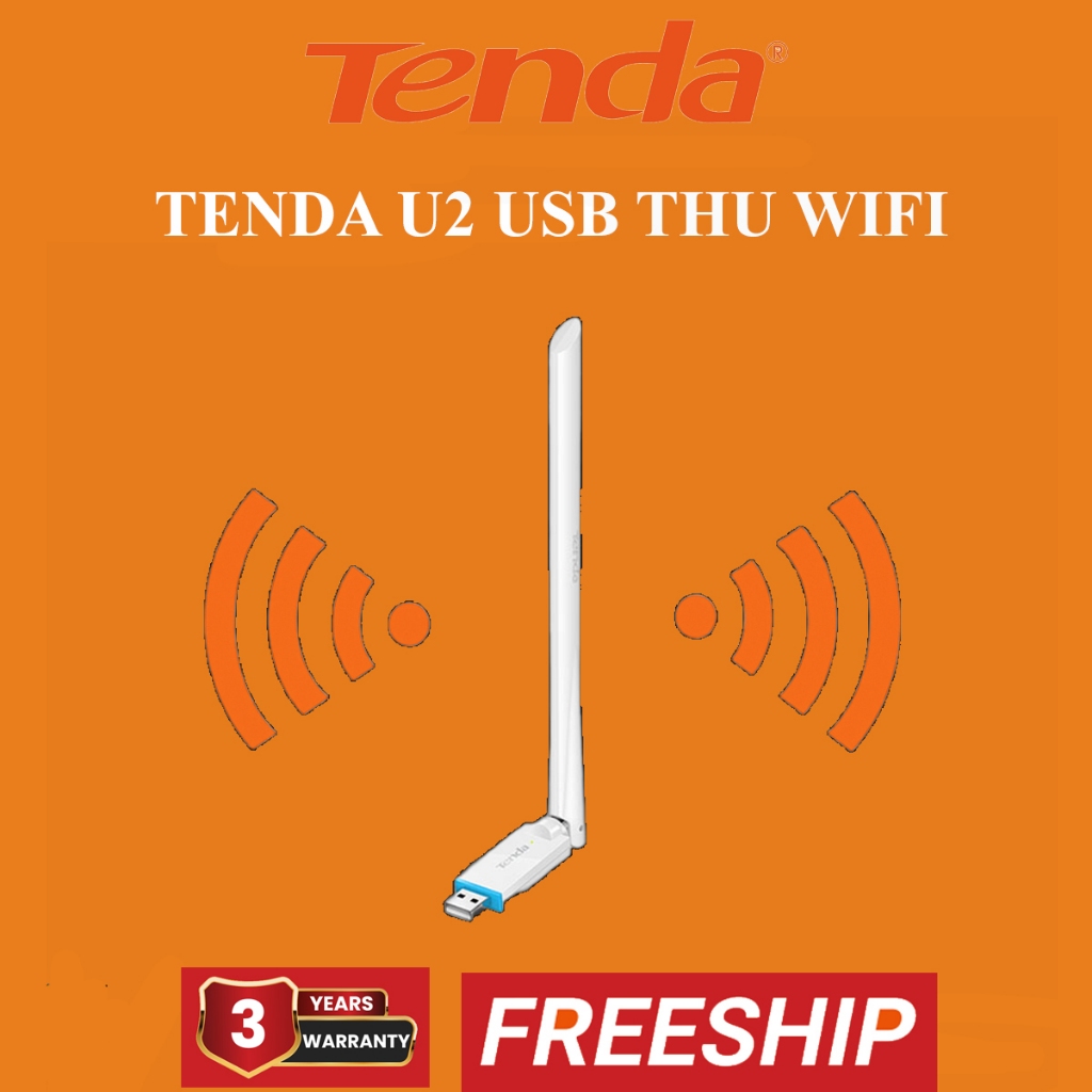 TENDA U2 USB thu WiFi chuẩn N 150Mbps Có Anten Thu Khoảng Cách Xa - Bảo ...
