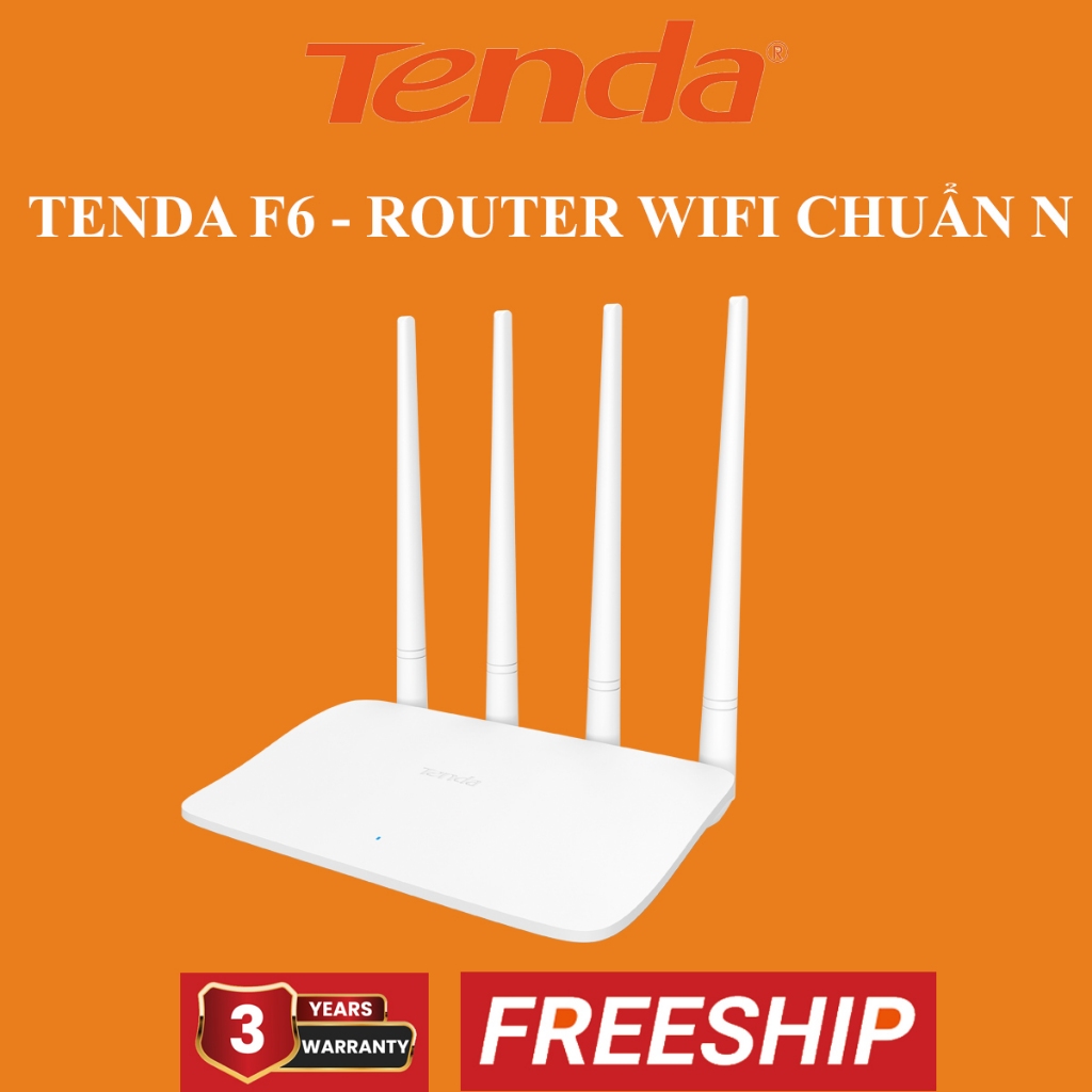 Tenda F6 - Router WiFi chuẩn N 300Mbps - Bảo Hành 36 Tháng | Shopee ...